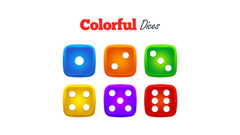 ArtStation - Colorful Dices 2D | Game Assets
