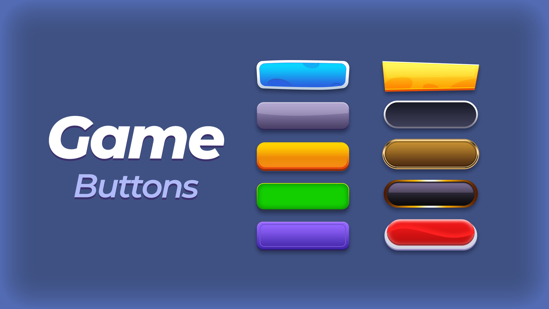 ArtStation - Game Buttons with Unique Shapes | Game Assets