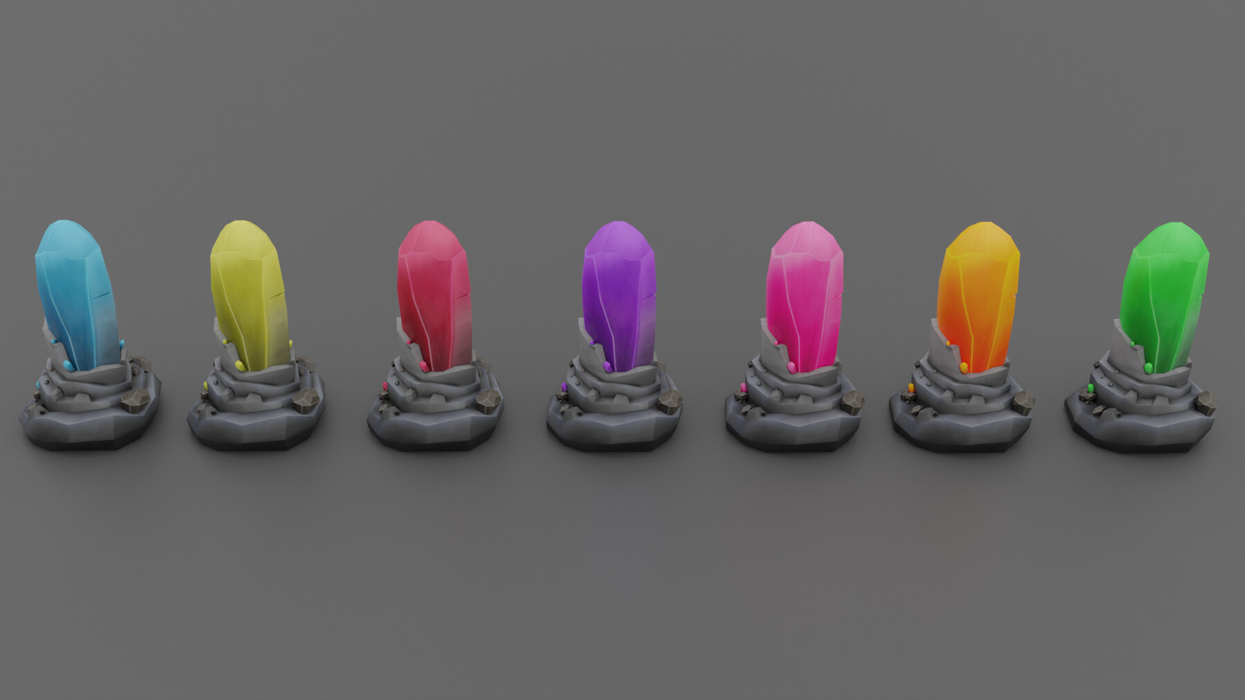 ArtStation - Low poly Crystals | Game Assets