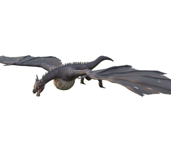 ArtStation - Wyvern 3D model rigged | Game Assets