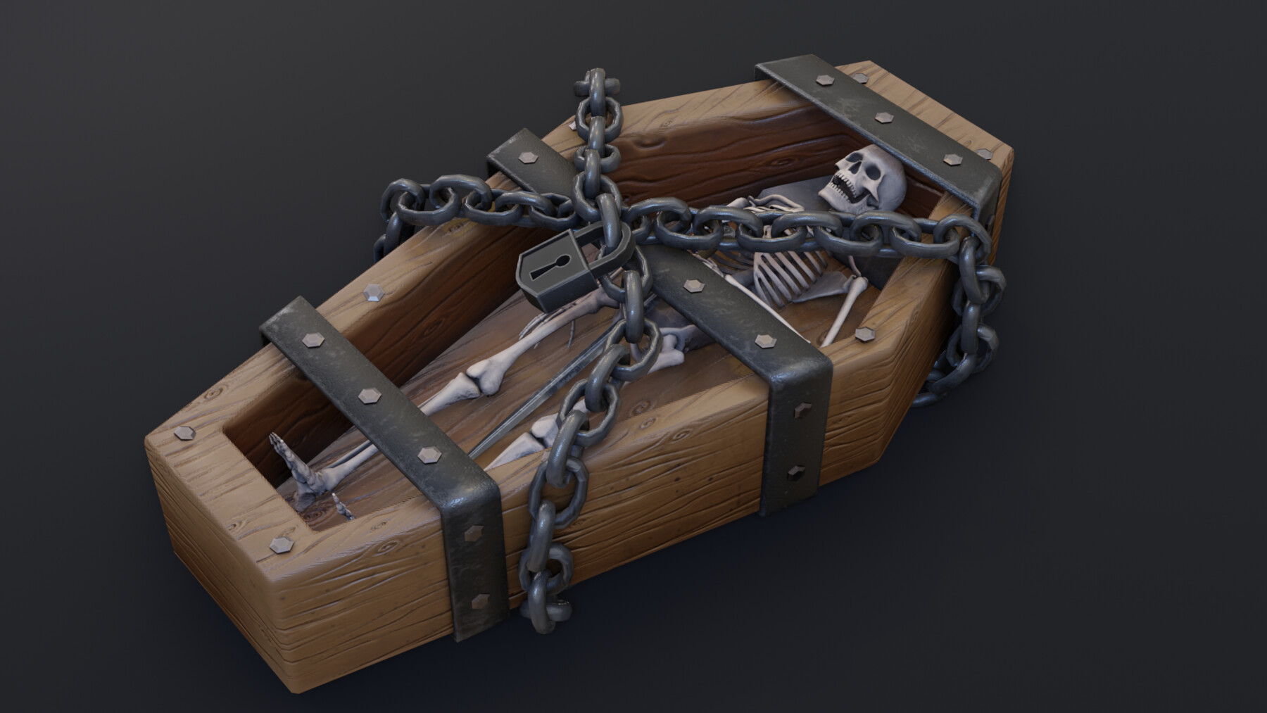ArtStation - Coffin / skeleton | Game Assets