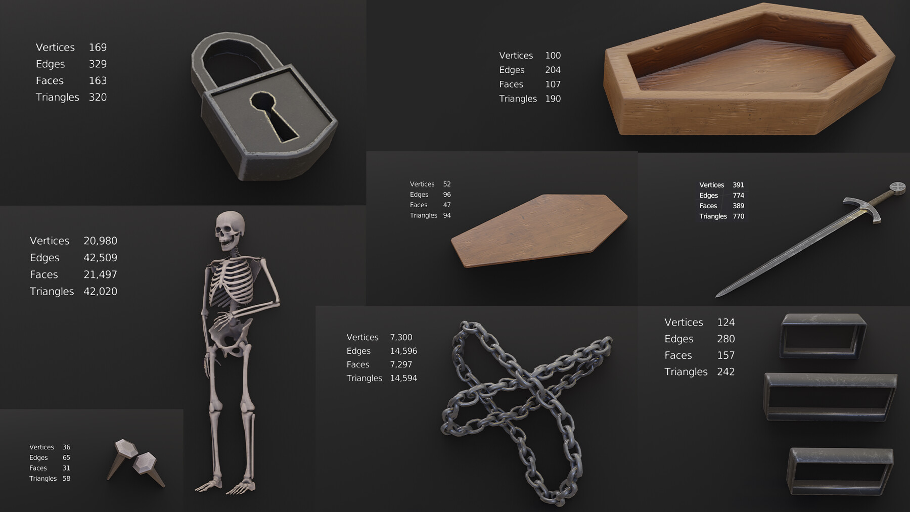 ArtStation - Coffin / skeleton | Game Assets