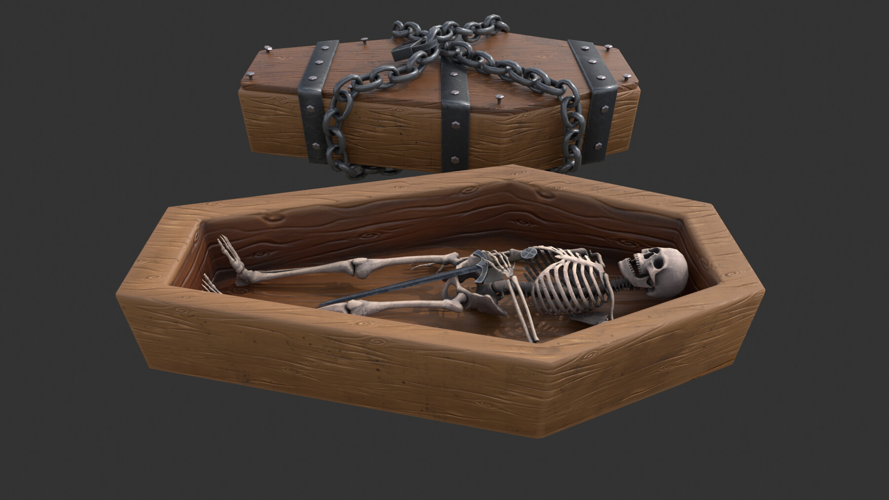 ArtStation - Coffin / skeleton | Game Assets