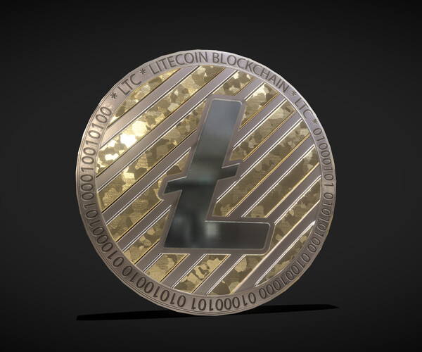 ArtStation - Litecoin LTC Cryptocurrency Coin - low poly 3D model | Resources