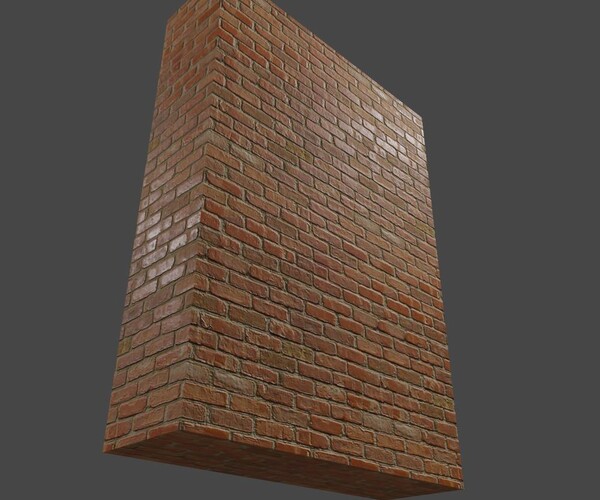 ArtStation - Brick Wall - Normal Map Texture - Muro Low-poly 3D model ...