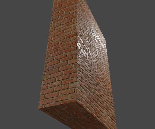 ArtStation - Brick Wall - Normal Map Texture - Muro Low-poly 3D model ...