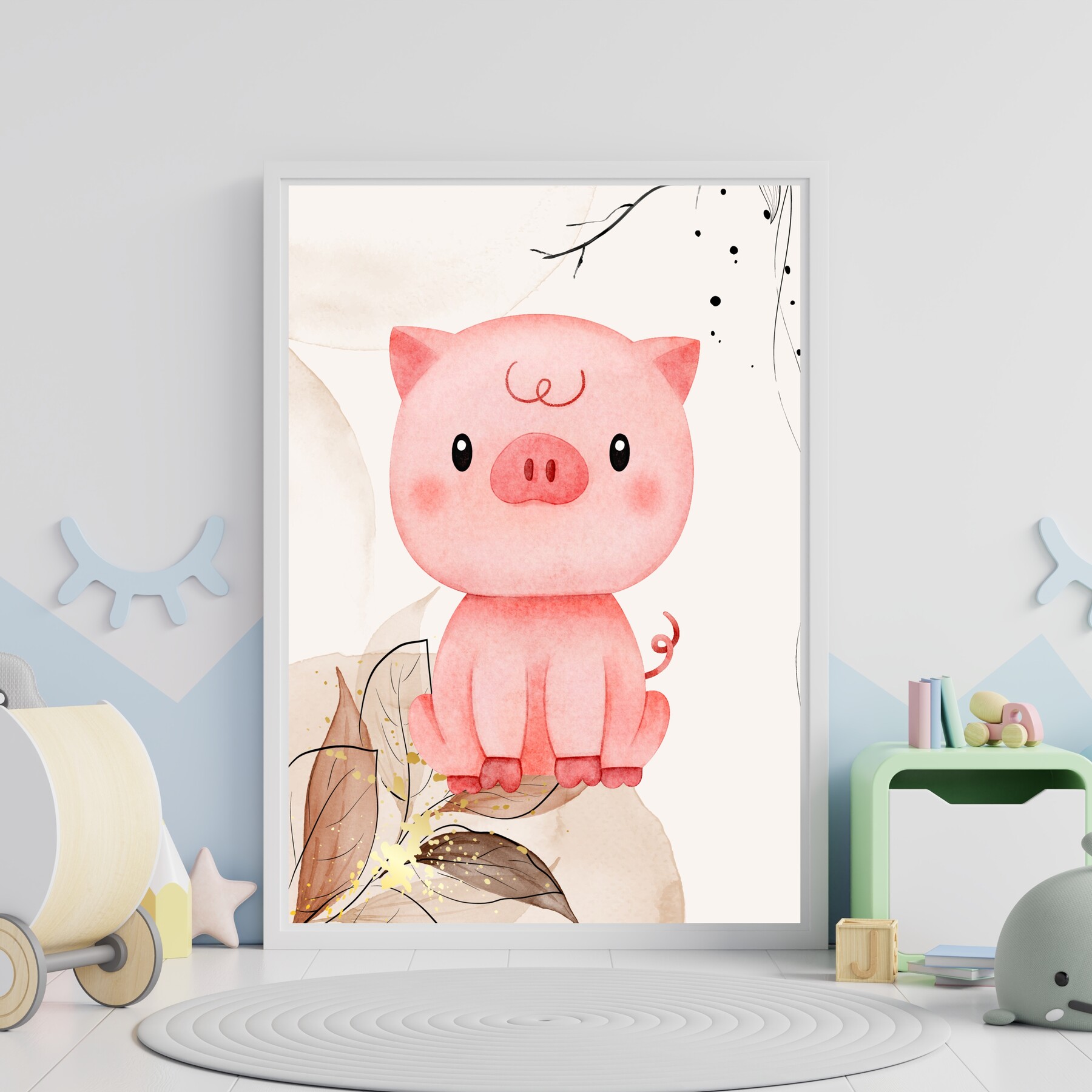 ArtStation - Little Pink Pig Art Print | Artworks