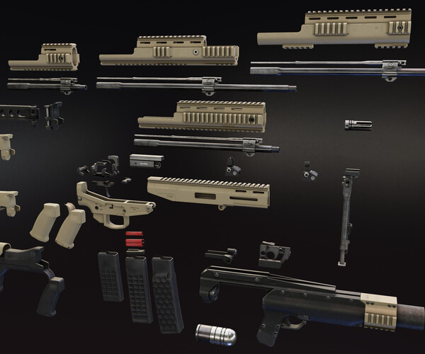 ArtStation - MX Rifle Series | Game Assets