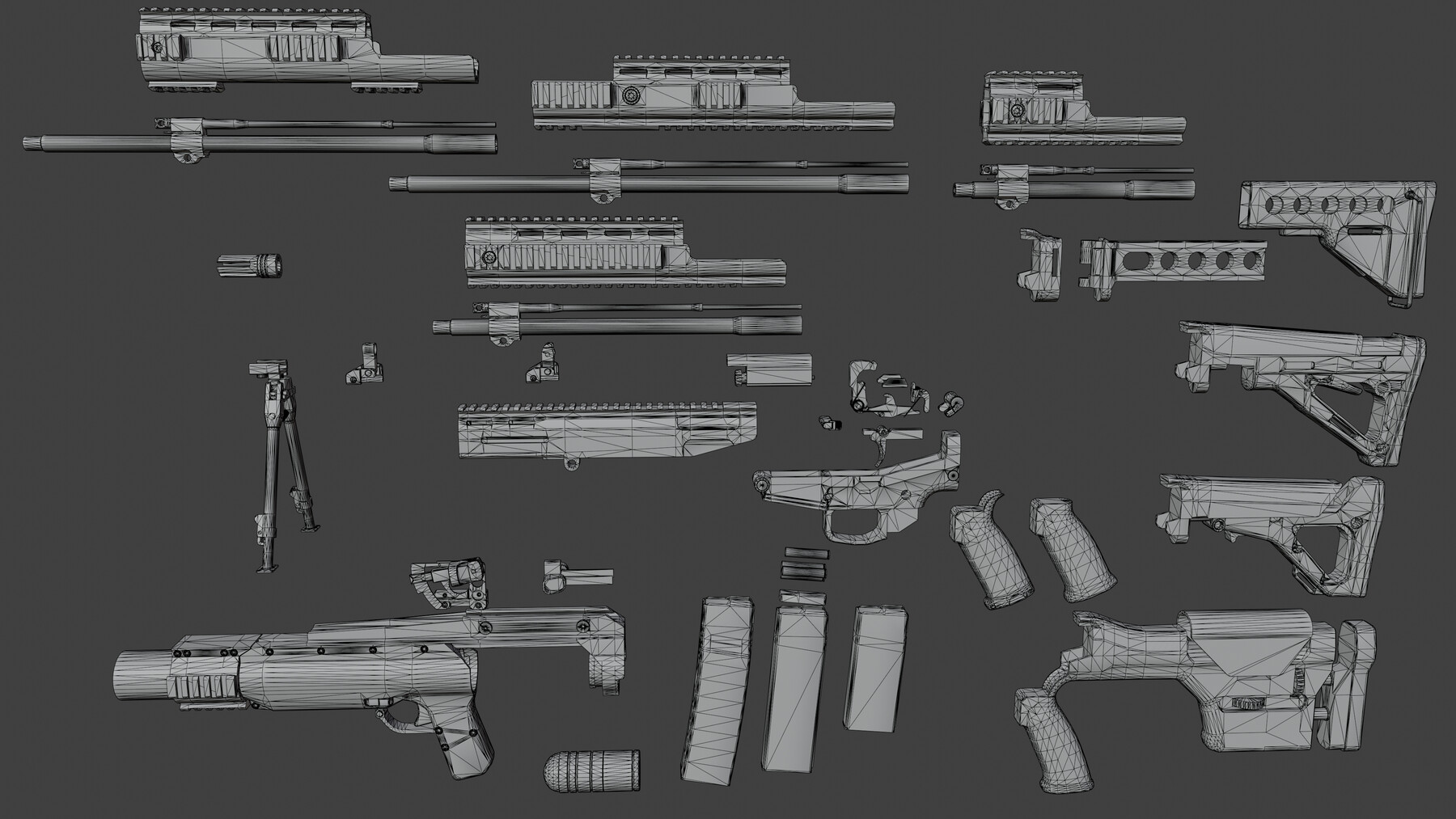 ArtStation - MX Rifle Series | Game Assets