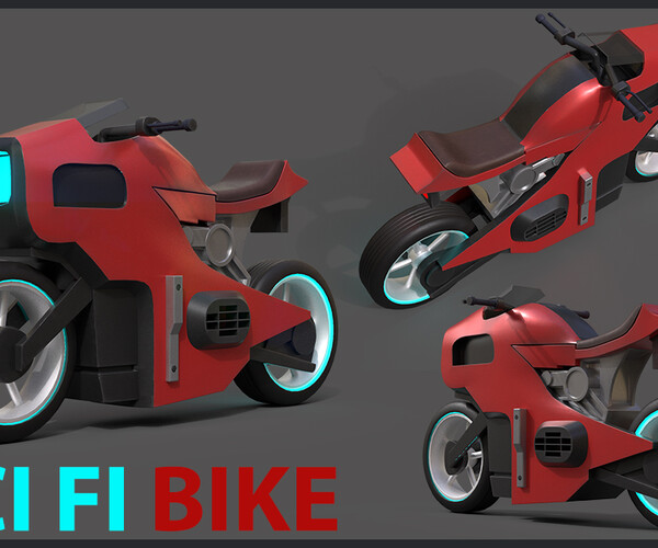 ArtStation - Sci-fi Bike Game Ready 4 | Game Assets