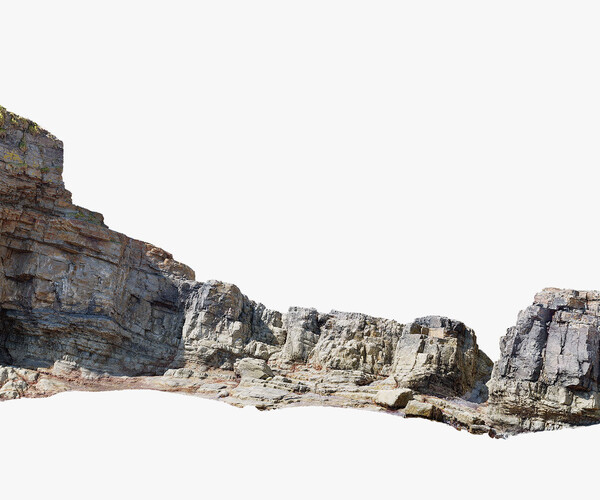 ArtStation - Large Coastal Cliff Formation PBR Scan 01 & Highpoly ...