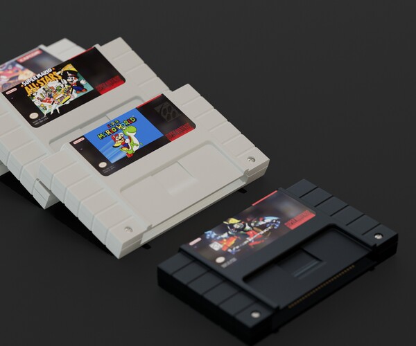 ArtStation - Snes Cartridges | Game Assets