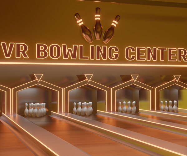 ArtStation - 3d bowling room | Artworks