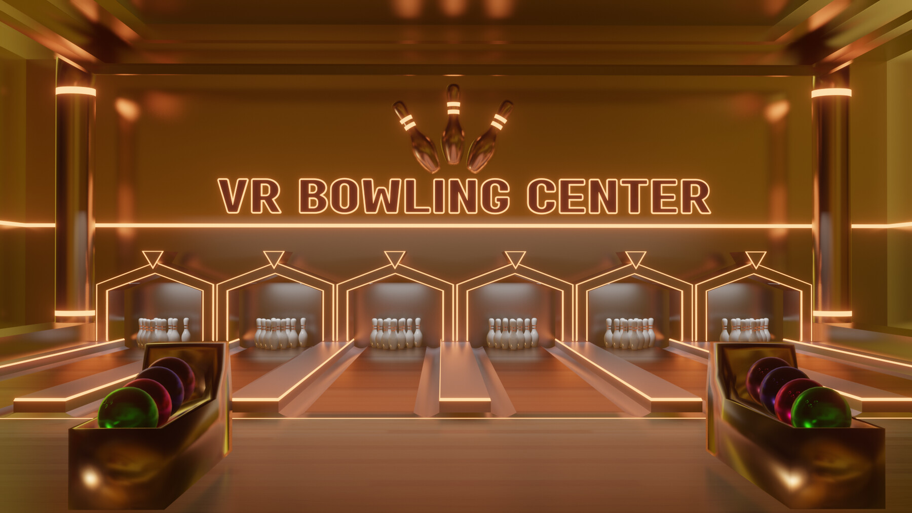 ArtStation - bowling alley front view | Resources