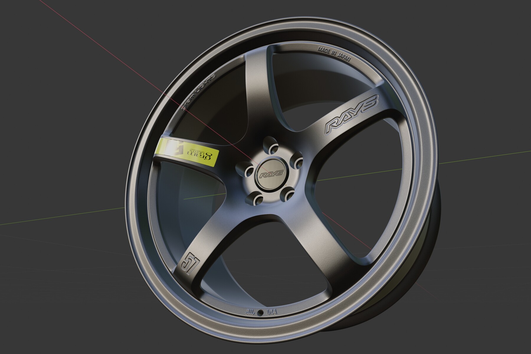 ArtStation - gramLIGHTS 57CR Car wheel FREE 3D model | Resources
