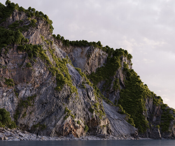 ArtStation - Large Coastal Cliff PBR Scan 03 & Highpoly | Game Assets