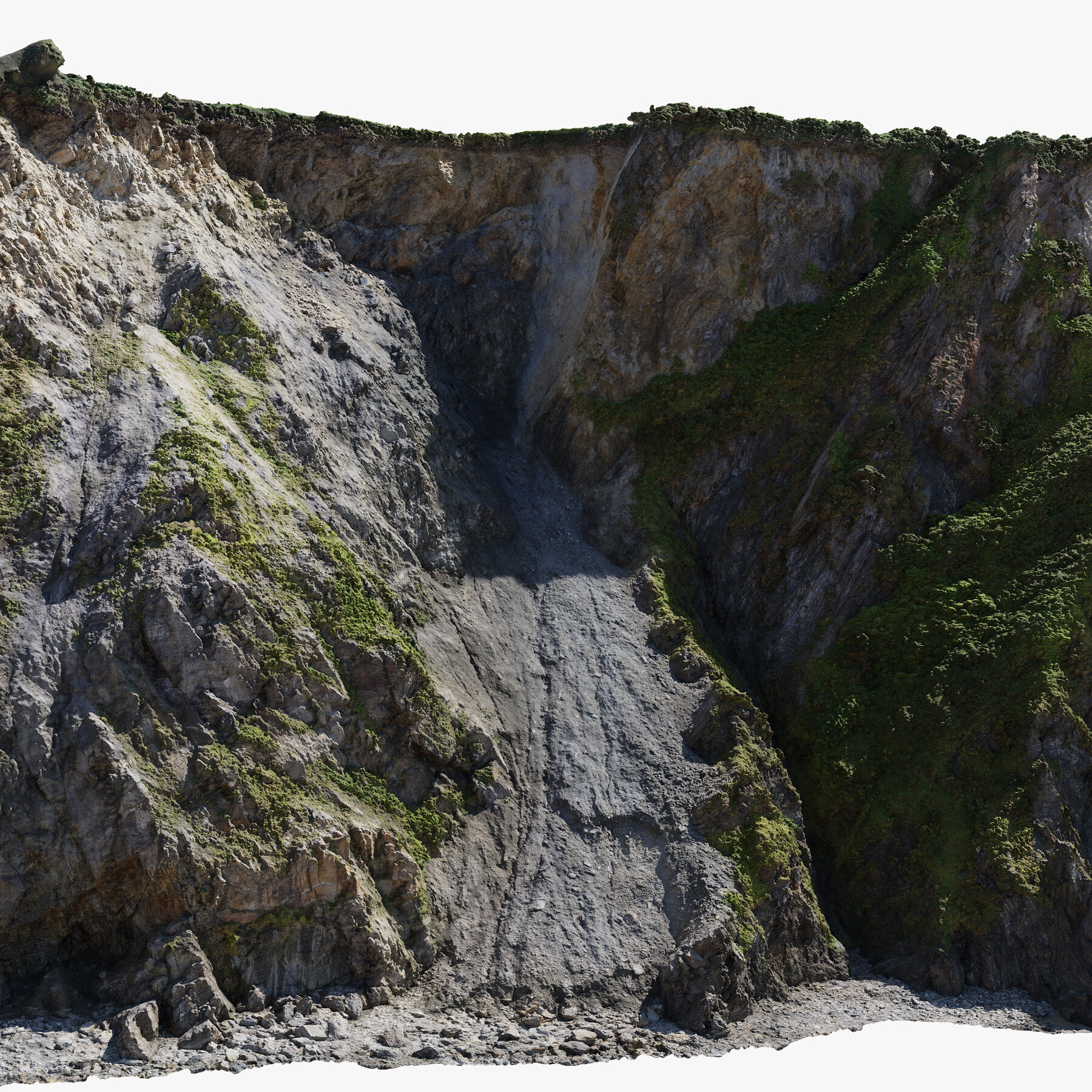 ArtStation - Large Coastal Cliff PBR Scan 03 & Highpoly | Game Assets