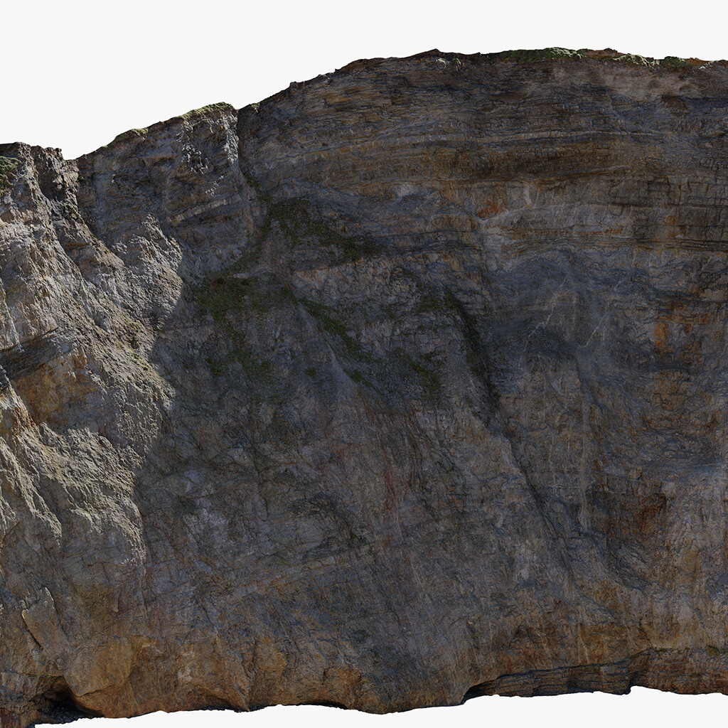 ArtStation - Large Coastal Cliff PBR Scan 02 & Highpoly | Game Assets
