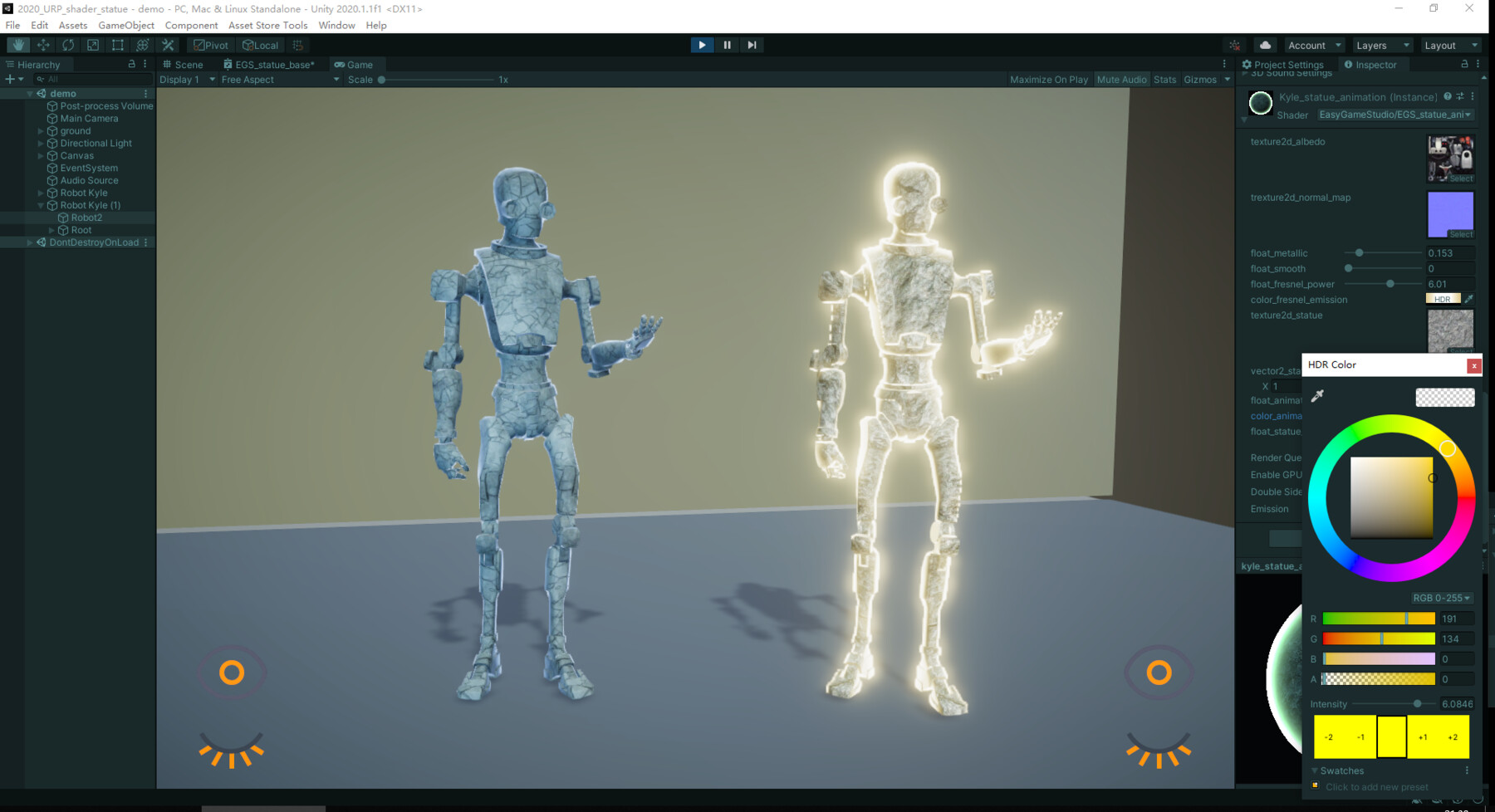 ArtStation - Unity VFX - Petrify Effect | Game Assets