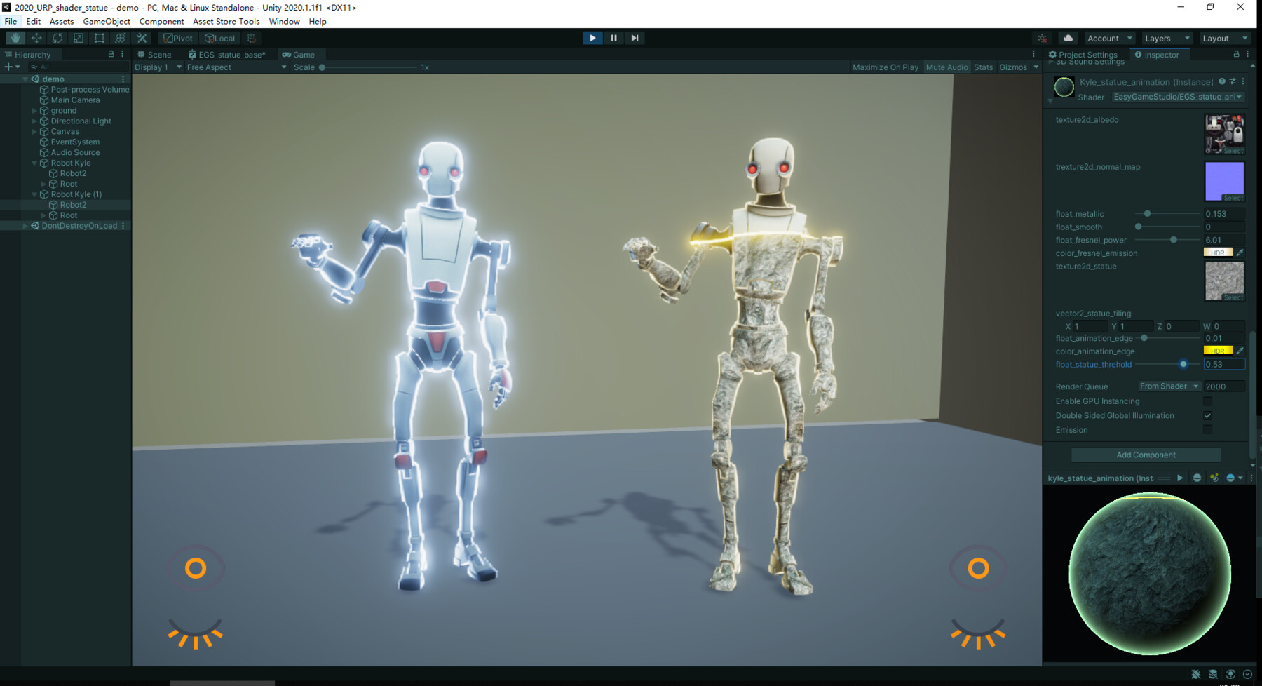 ArtStation - Unity VFX - Petrify Effect | Game Assets