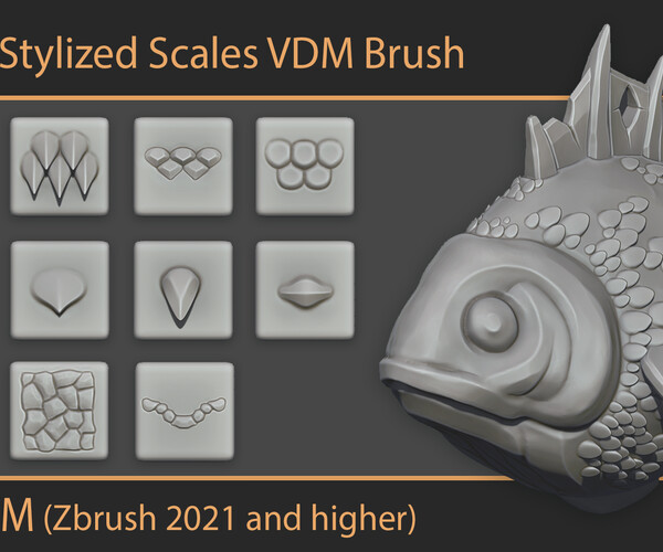 ArtStation - Stylized Scales VDM Brush | Brushes