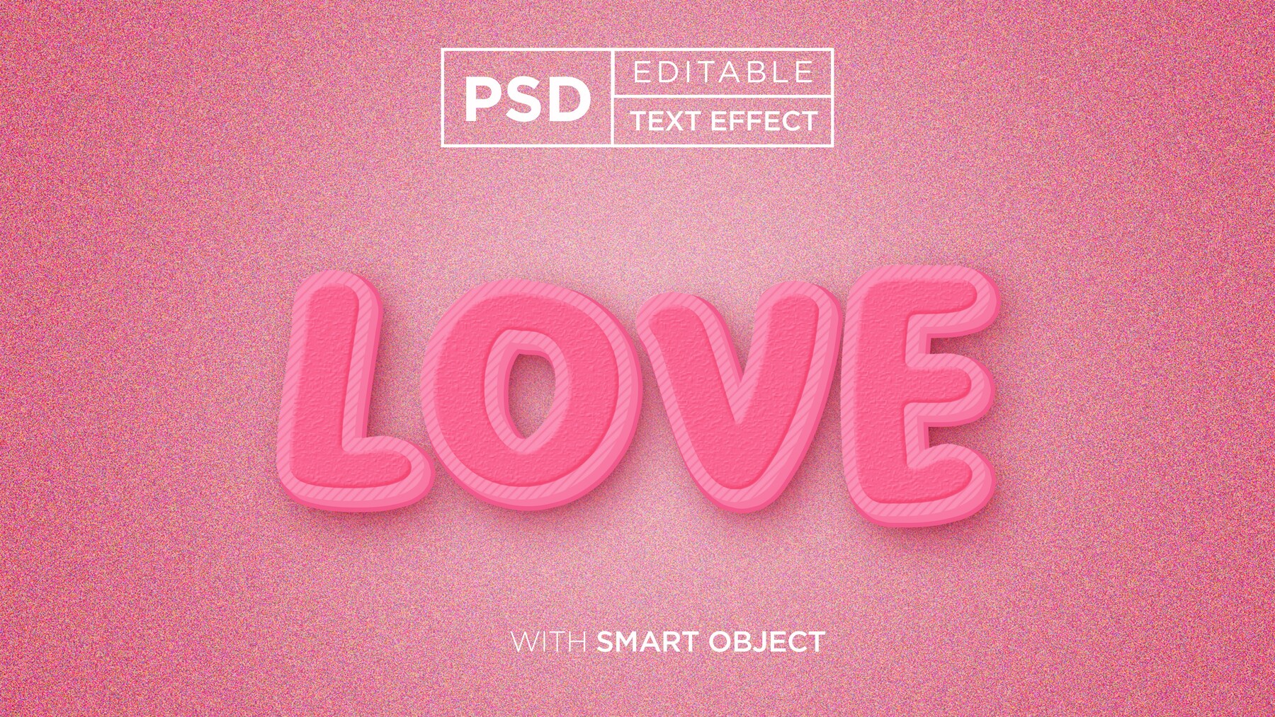 ArtStation - 3D Love. PSD fully editable text effect. Layer style PSD ...