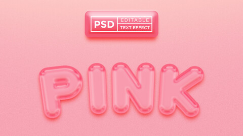 ArtStation - 3D Pink. PSD fully editable text effect. Layer style PSD ...