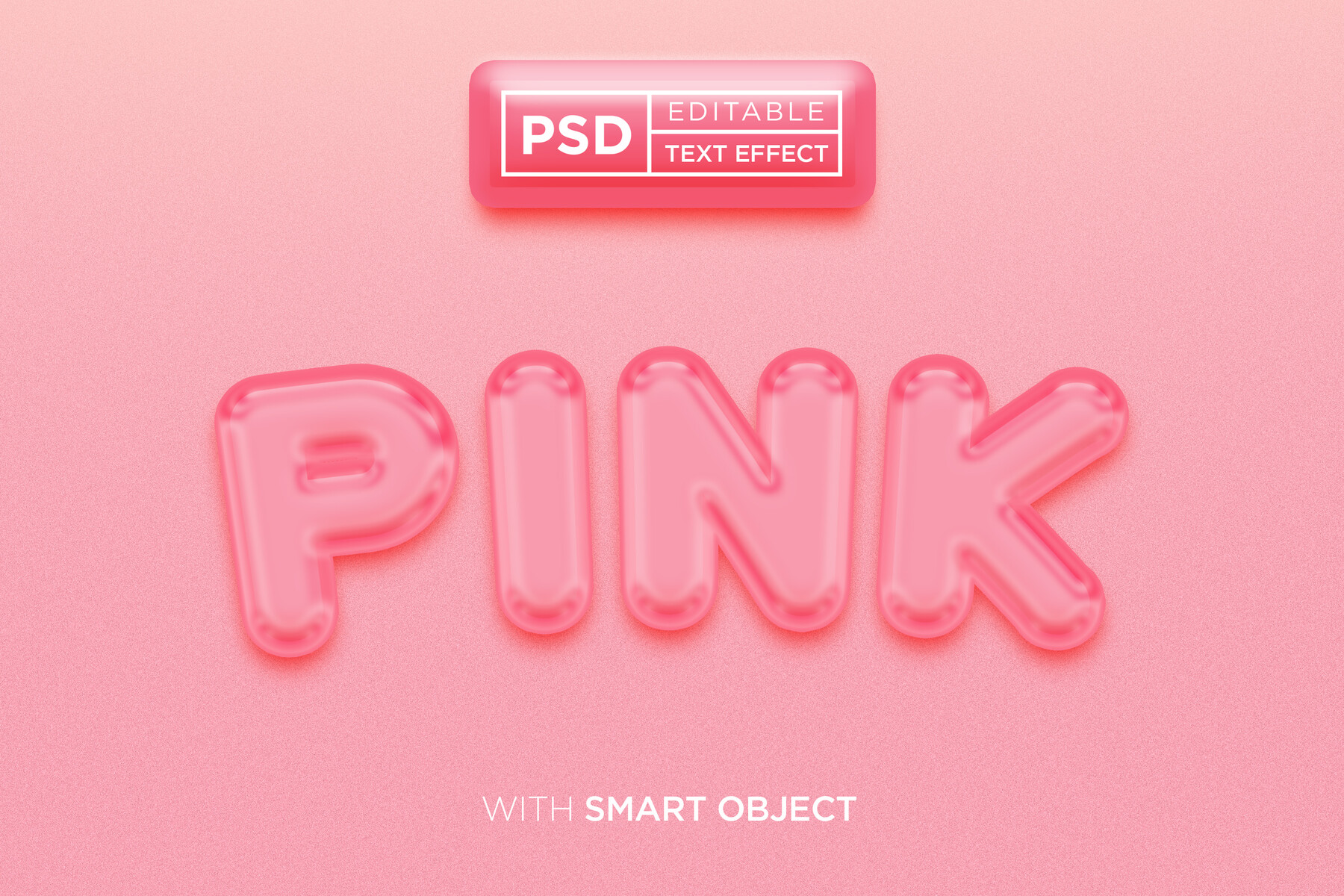 ArtStation - 3D Pink. PSD fully editable text effect. Layer style PSD ...