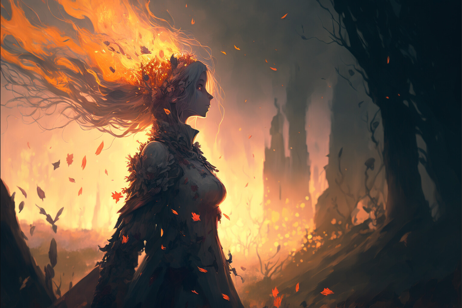 ArtStation - Eternal Flame: A Digital Painting of Freedom and Love 7 ...