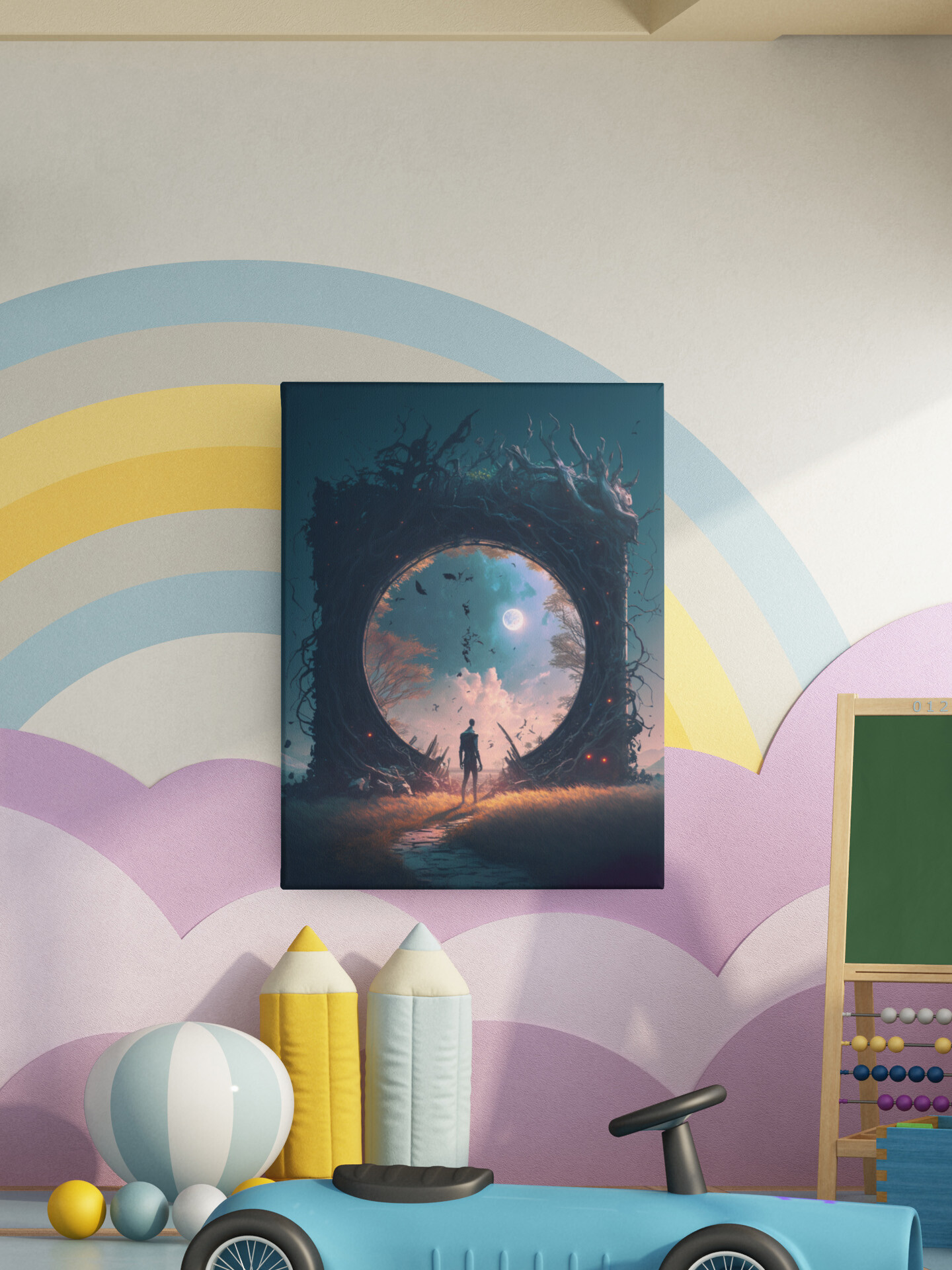 ArtStation - The Threshold of Wonder: A Man's Gaze into the Unknown | Artworks