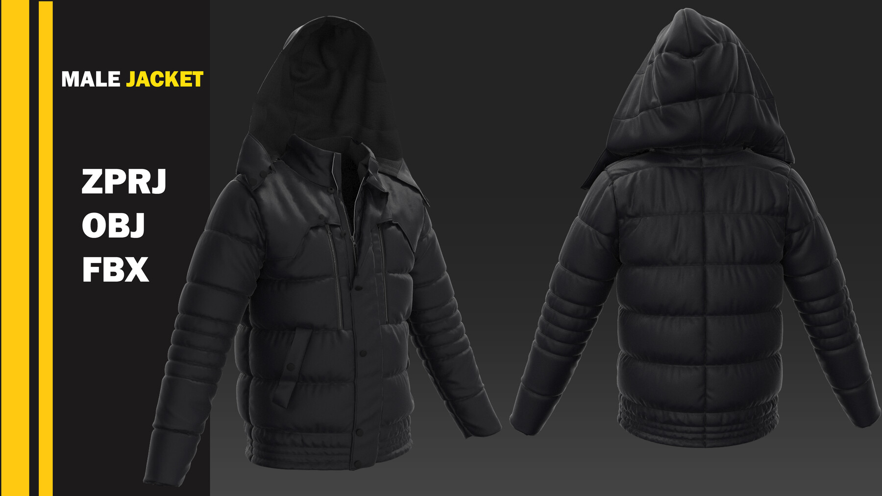 ArtStation - 3D JACKET MALE : ZPRJ + OBJ + FBX | Resources