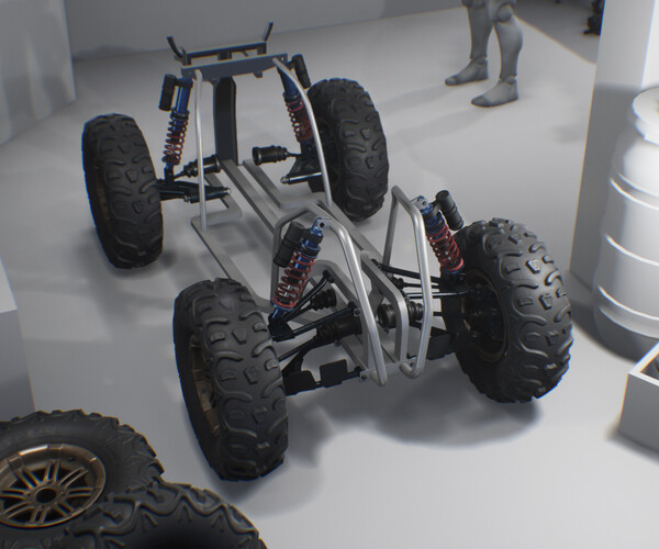 ArtStation - Quadracycle Parts Props Pack | Game Assets