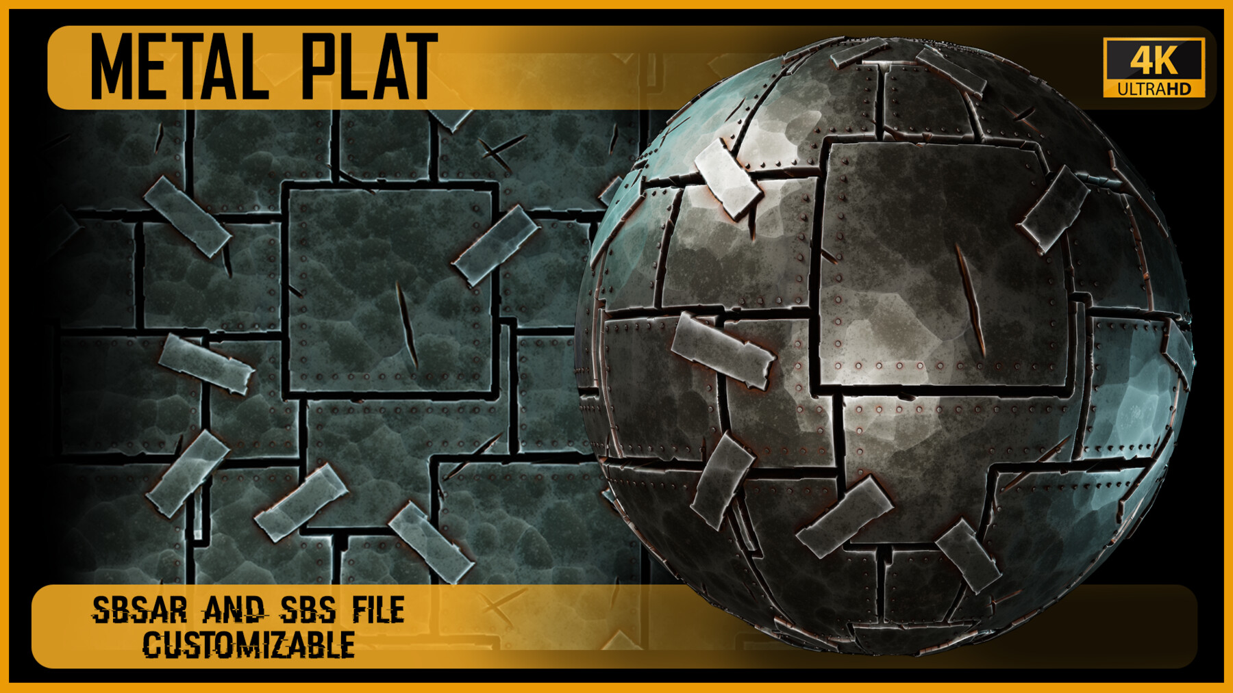 ArtStation - Metal plat material | Resources