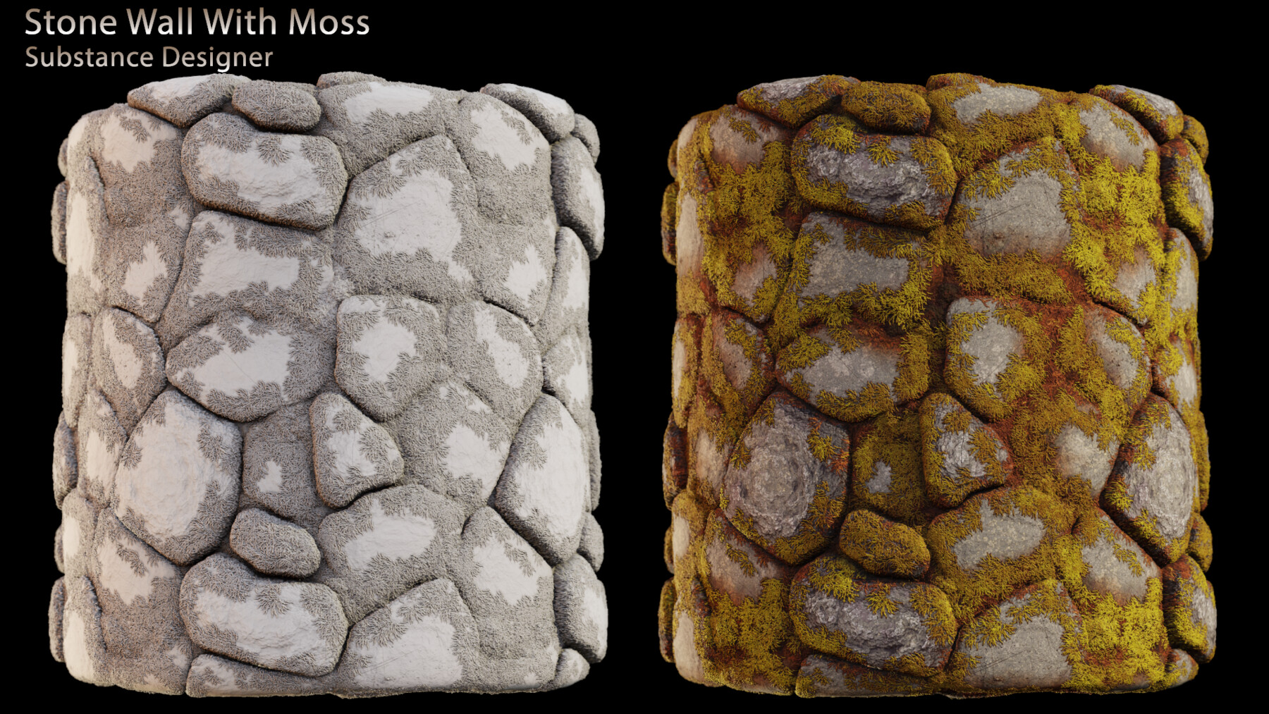 ArtStation - Stone Wall With Moss | Game Assets