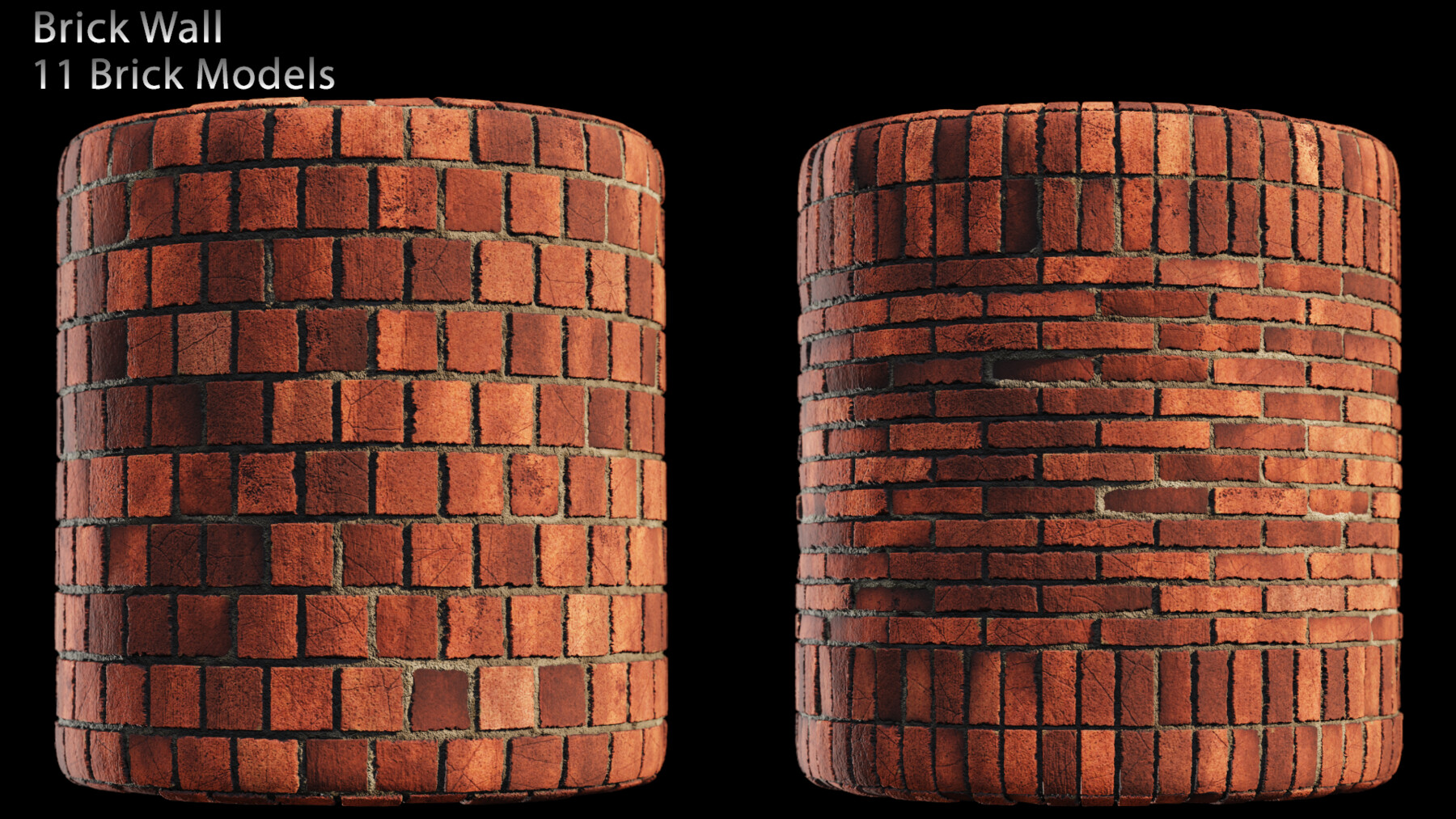 ArtStation - Brick Wall 11Brick Models | Game Assets
