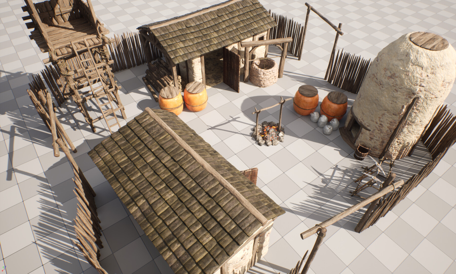 ArtStation - AoM Model Reforged Settlement Greek age 1 | Game Assets