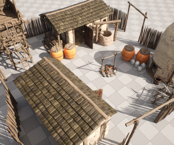 ArtStation - AoM Model Reforged Settlement Greek age 1 | Game Assets