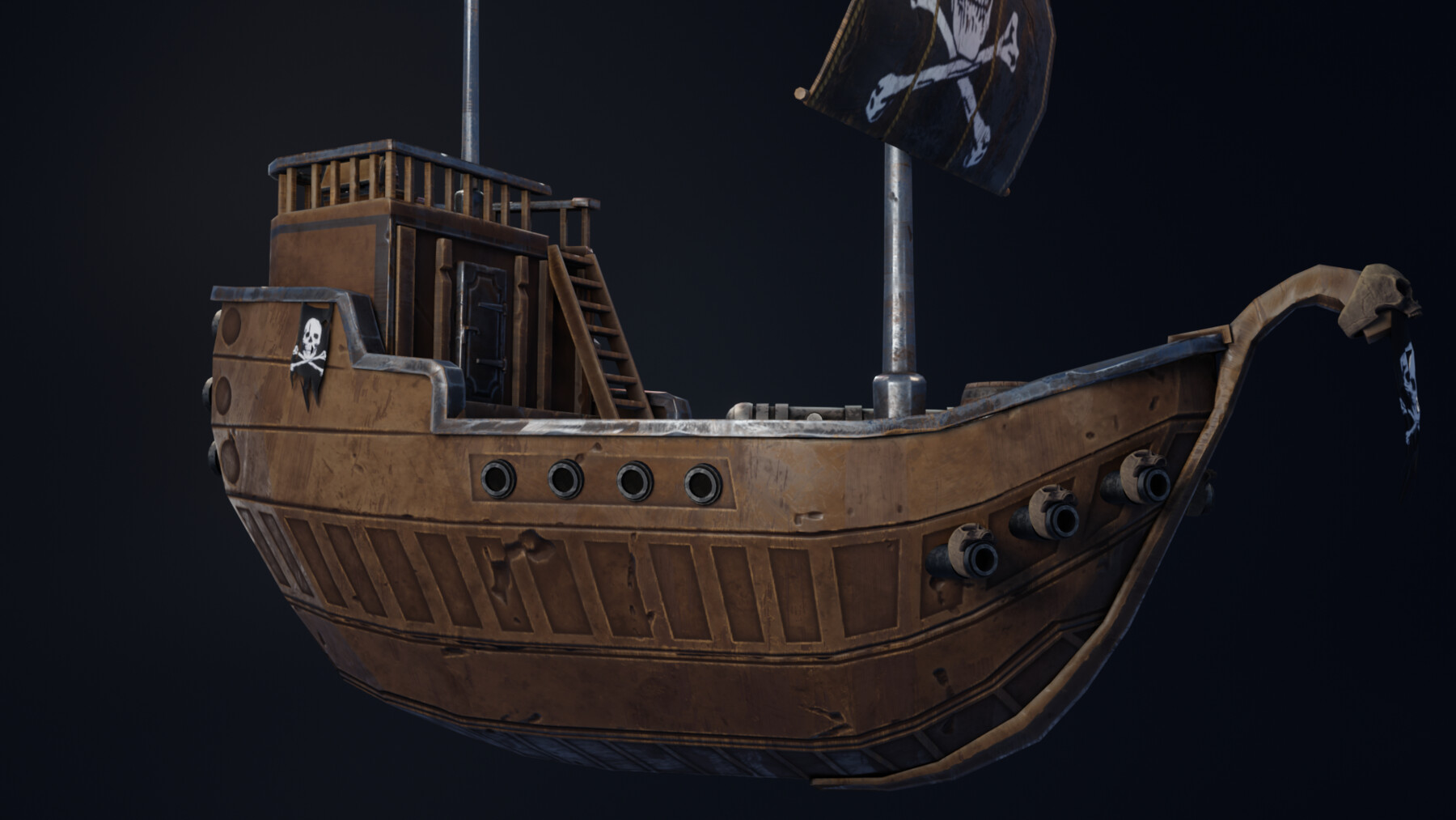 ArtStation - Stylized Pirate Ship | Game Assets