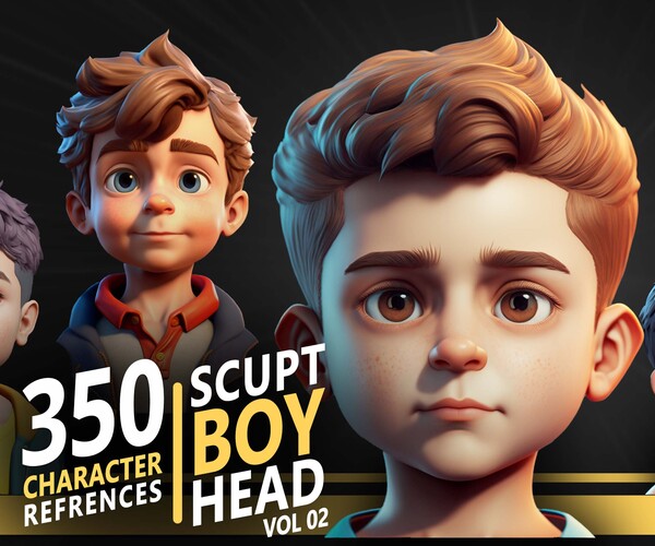ArtStation - 350 Boy Head Sculpt - VOL 02 - Character references | Artworks