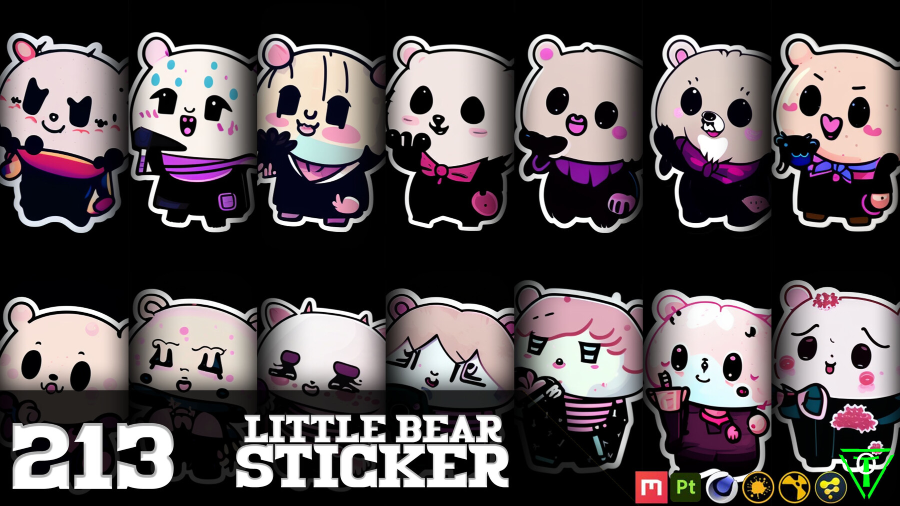 ArtStation - 213 Little Bear Sticker (4K Resolution) | Artworks