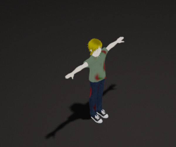 ArtStation - Anime Man Character - Horror Style 2 | Game Assets