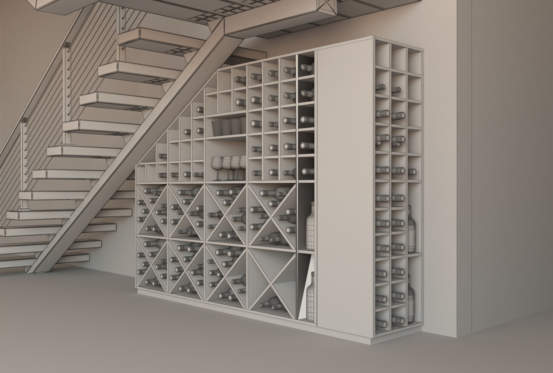 ArtStation - wine rack interior sense | Resources