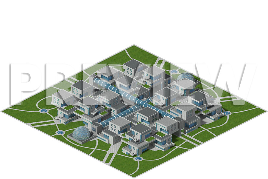 ArtStation - Architecture (Tile#0039, 2x2) – Dimetric Projection ...