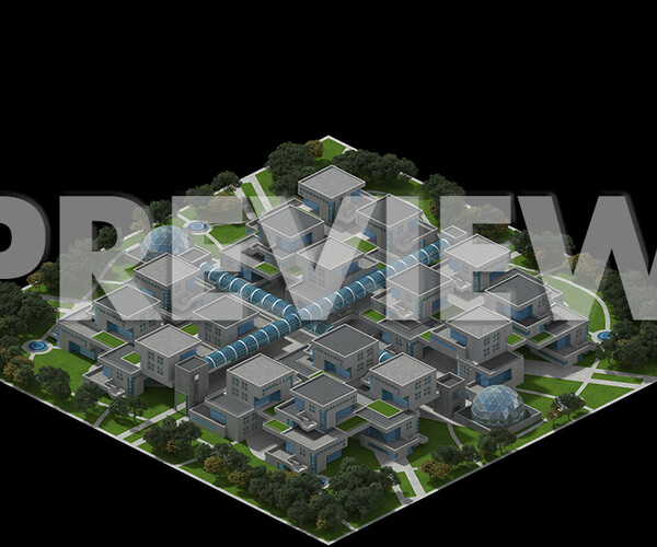 ArtStation - Architecture (Tile#0039, 2x2) – Dimetric Projection ...