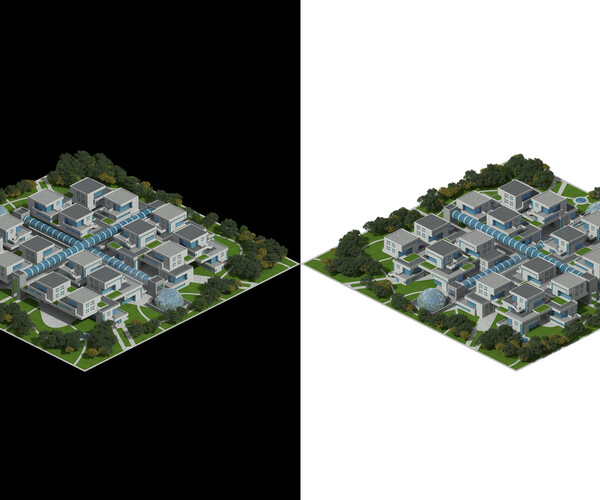 ArtStation - Architecture (Tile#0039, 2x2) – Dimetric Projection ...