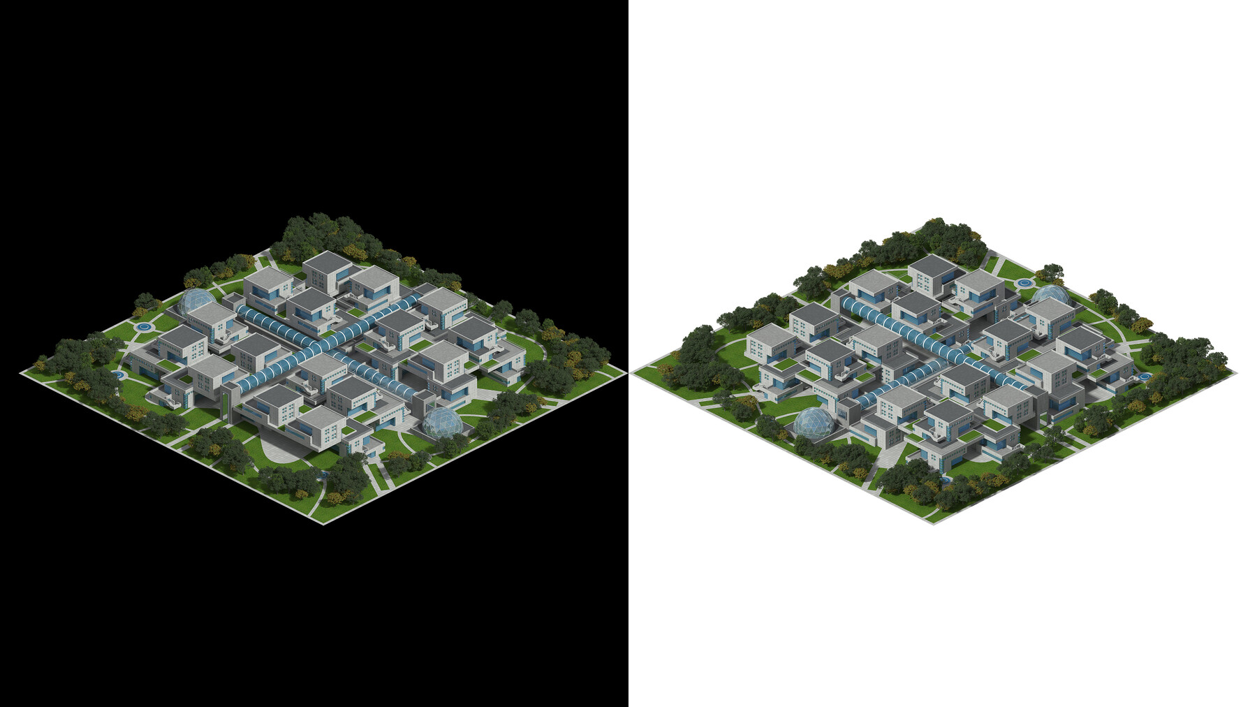 ArtStation - Architecture (Tile#0039, 2x2) – Dimetric Projection ...