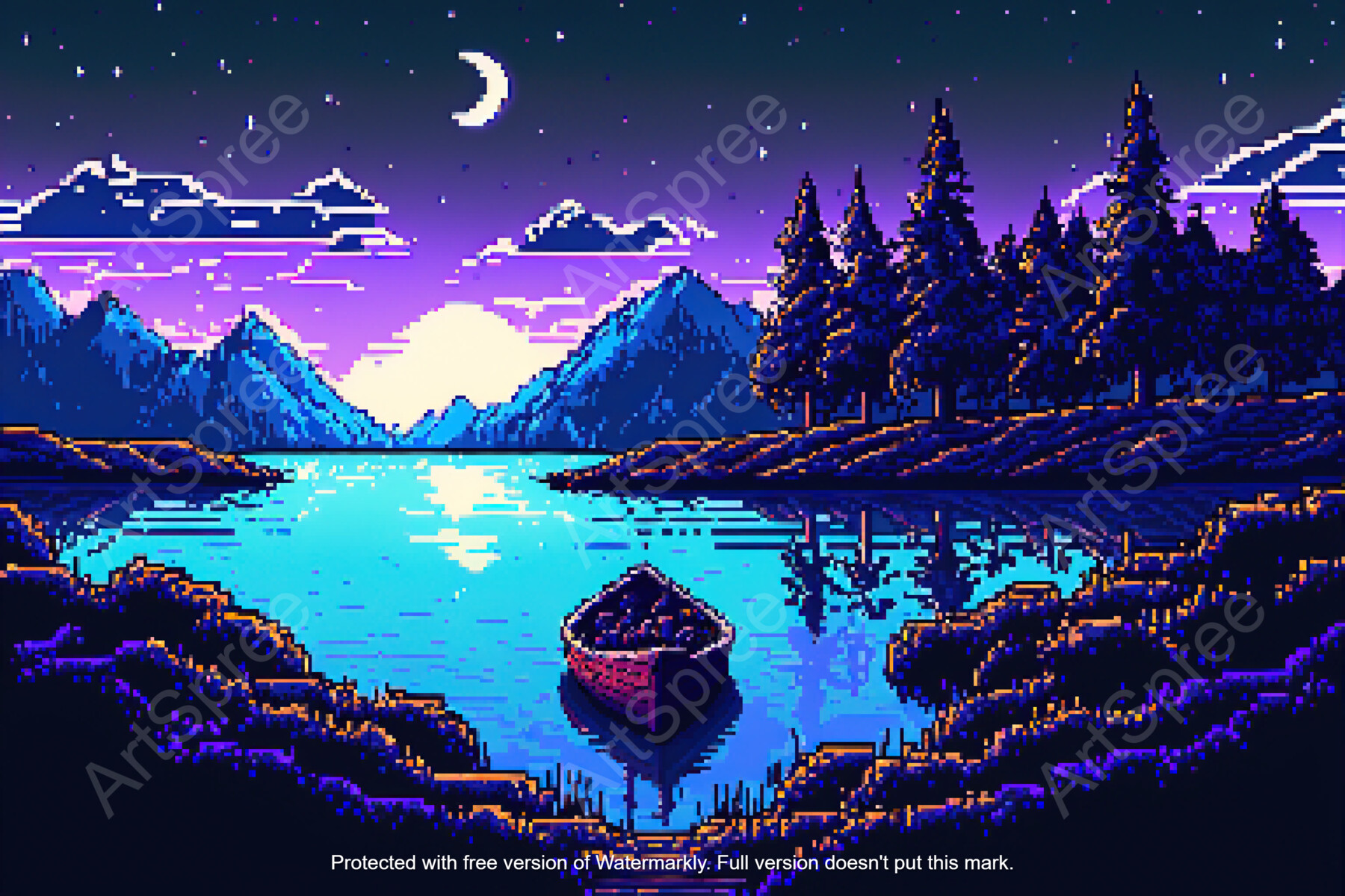 ArtStation - 6 Pixelated Backgrounds/Wallpapers in 4K | Game Assets