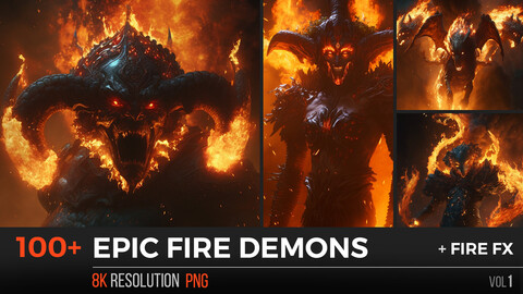 ArtStation - 100+ Epic Fire Demons (+ Fire FX) | Artworks