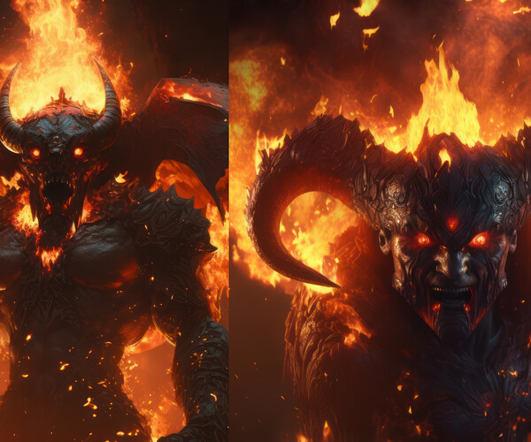 ArtStation - 100+ Epic Fire Demons (+ Fire FX) | Artworks