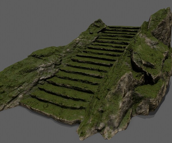 ArtStation - Mossy Stair | Game Assets